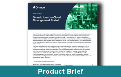 Omada Identity Cloud Management Portal | Omada Product Brief